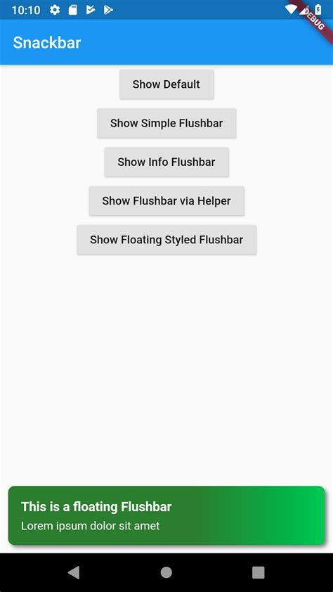 Beautiful Snackbar On Flutter Without Scaffold Flushbar Library