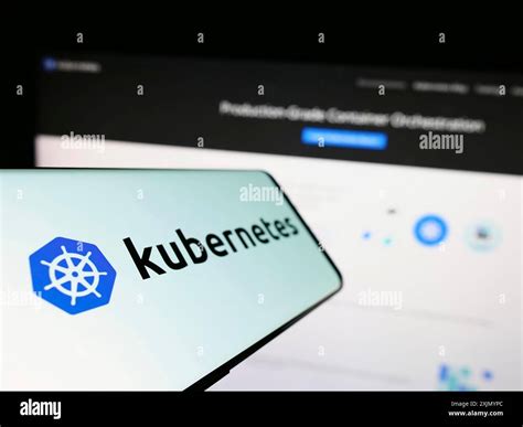 Stuttgart Germany 01 07 2023 Cellphone With Logo Of Container Orchestration System Kubernetes