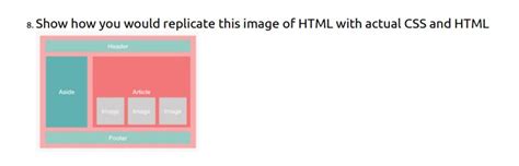 Solved 8 Show How You Would Replicate This Image Of Html
