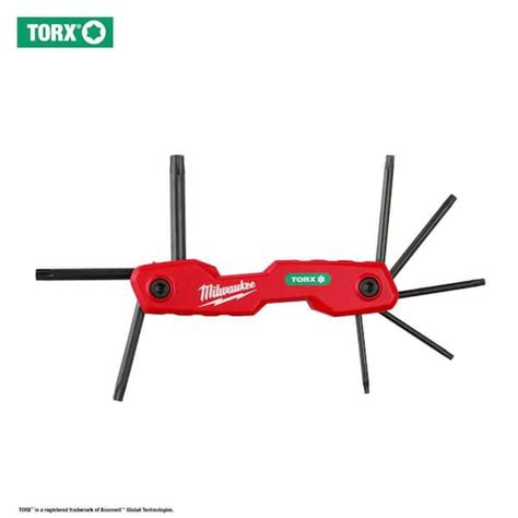 Milwaukee 8 Key Folding Torx Hex Key Set 48 22 2184 The Home Depot