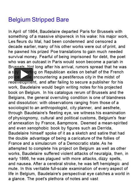 Ppt Pdf ⚡ Belgium Stripped Bare Powerpoint Presentation Free To Download Id 996391 Y2nlm