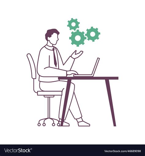 Business Concept Work Process Royalty Free Vector Image