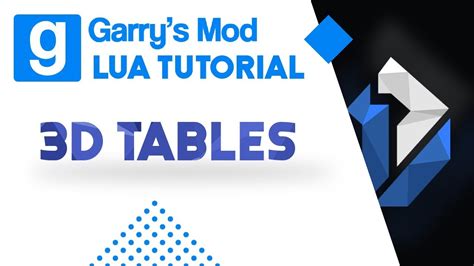 14 Garrys Mod Lua Tutorial 3d Tables Youtube