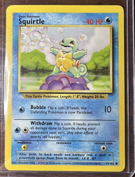 Original Squirtle Card