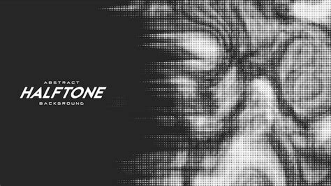 Premium Vector Abstract Vector Torn Monochrome Halftone Background