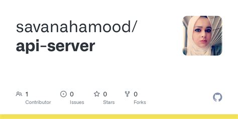 GitHub Savanahamood Api Server