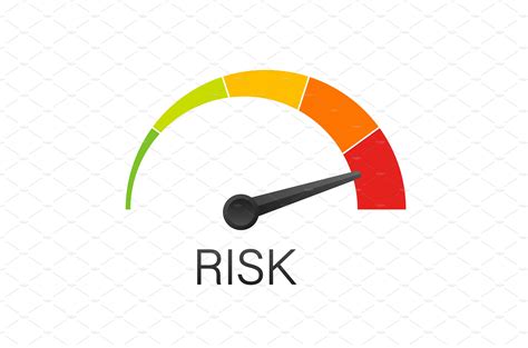 Risk Icon On Speedometer High Risk Pre Designed Vector Graphics