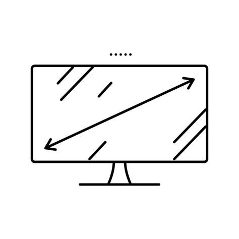 Diagonal Computer Monitor Line Icon Vector Illustration 18992547 Vector Art At Vecteezy