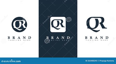 Modern And Simple Letter QR Logo QR Or RQ Initials Royalty Free Stock Photography