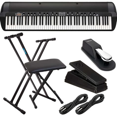 Korg Sv 2 88 Key Vintage Piano Moog Ep 3 Sustain Pedal Keyboard Stand And Bench 2 1 4