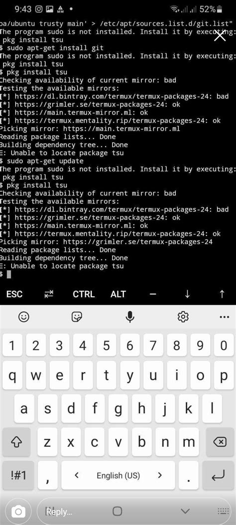 im trying to install something and i get this error any help r termux