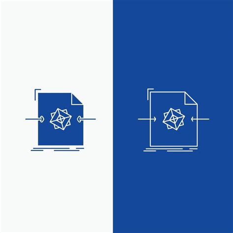 3d Document File Object Processing Line And Glyph Web Button In