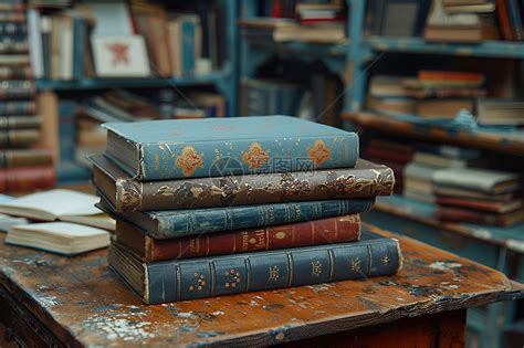 桌上的书本高清图片下载 正版图片601251857 摄图网