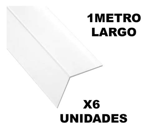 Angulo De Aluminio 1 Pulgada Blanco X 1m Largo X6 Und Cuotas Sin Interés