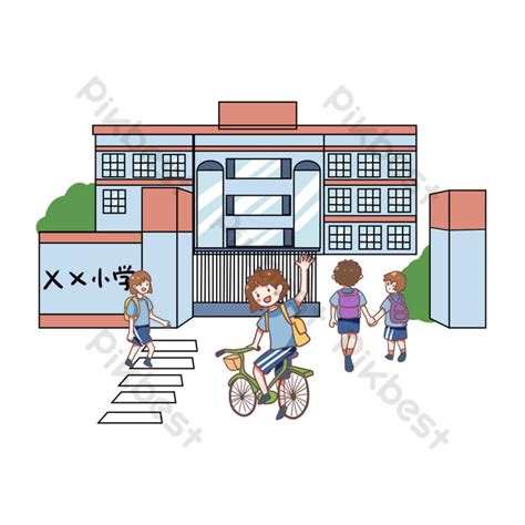 School Season Elementary And Middle School Students Going To School