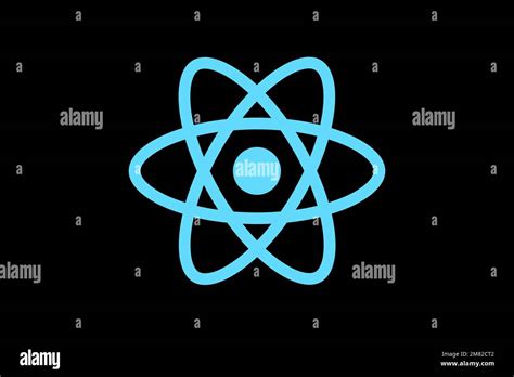 React Web Framework Logo Black Background Stock Photo Alamy