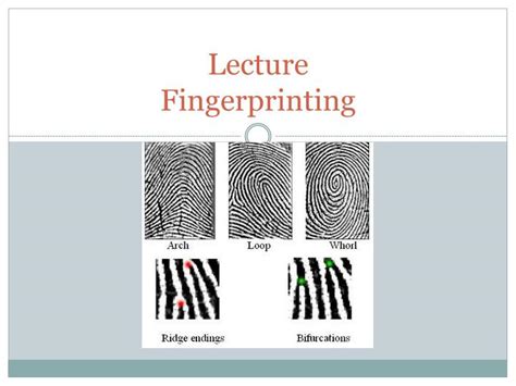 Ppt Lecture Fingerprinting Powerpoint Presentation Free Download