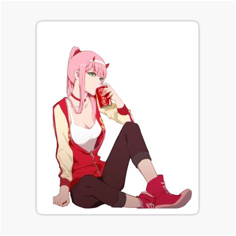 Zero Two Waifu Sticker For Sale By Tsoma Redbubble