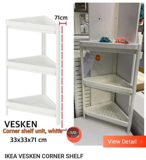 Ikea Vesken Corner Shelf Furniture And Home Living Furniture Shelves Cabinets And Racks On Carousell