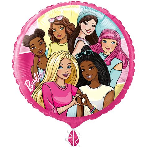 Unique Barbie Multicolor Foil Balloon 18 1 Count
