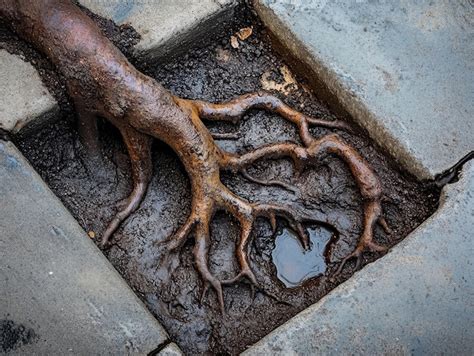 tree roots breaking through concrete symbolizing power premium ai