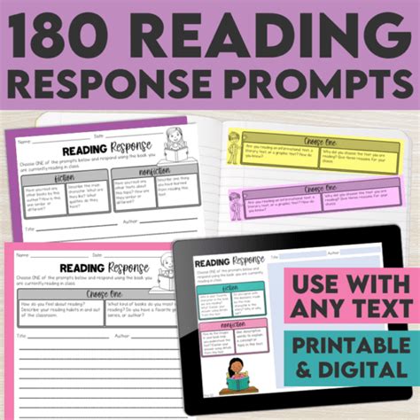 reading response prompts 180 reading comprehension activities mrs