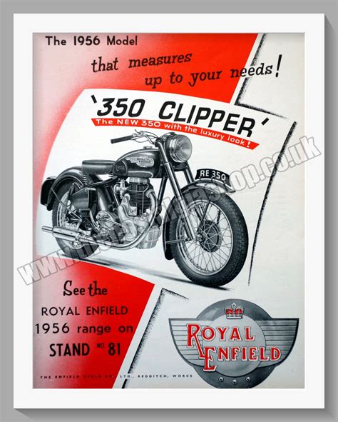 Royal Enfield 350 Clipper Motorcycle Original Advert 1955 Ref Ad5726
