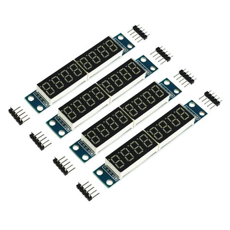 makerfocus 4pcs max7219 8 bit digital segment tube led display