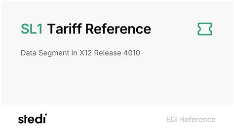 X12 Edi Sl1 Tariff Reference Stedi
