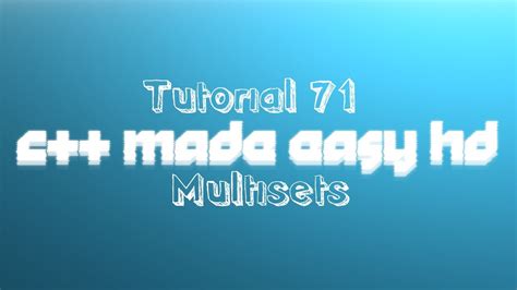 C Made Easy HD Tutorial Multisets YouTube