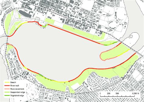 Perth Water Edge Types Plan Fortified Sea Walls And Embankments Are