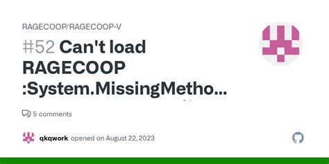 Cant Load Ragecoop Systemmissingmethodexception Method Not Found找不到方法 Uint64 Shvdn