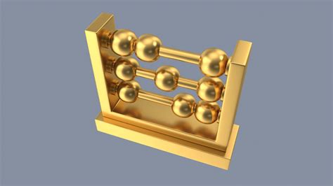 3d Golden Mini Abacus Turbosquid 2423876