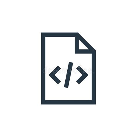 Coding Icon Vector From Web Maintenance Concept Thin Line Illustration