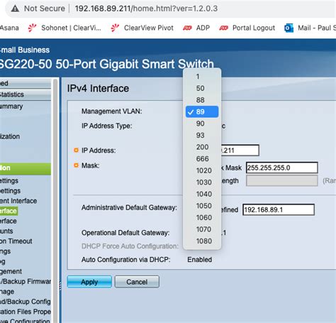 SG200 50 Can T Change Management VLAN Cisco Community