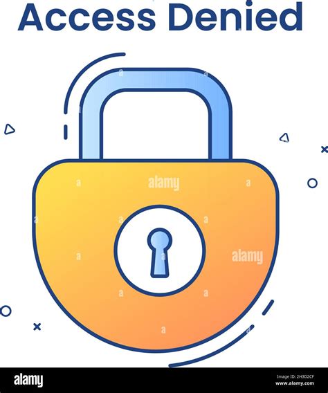 Login Access Denied Vector Illustration System Refuses Password Error