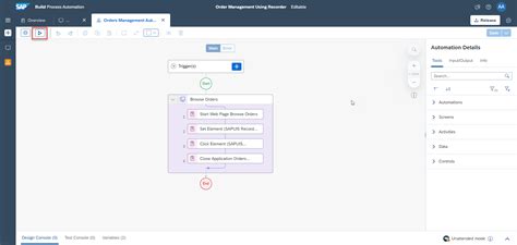 Capture Orders Management Sap Ui5 Application Using Recorder Sap