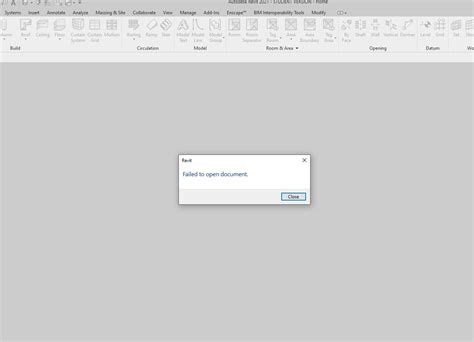 Solved Failed To Open Document Revit 2021 Autodesk Community
