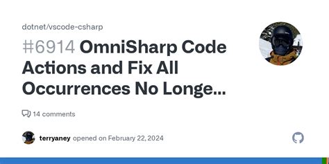 Omnisharp Code Actions And Fix All Occurrences No Longer Work With