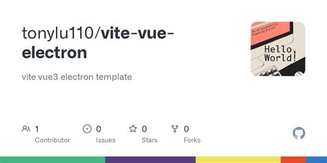 Github Tonylu110vite Vue Electron Vite Vue3 Electron Template