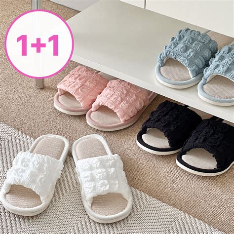 루시아이 11 4colors 시원한 엠보싱 퀼팅 린넨 슬리퍼 여름 실내화 커플 거실화 위시버킷