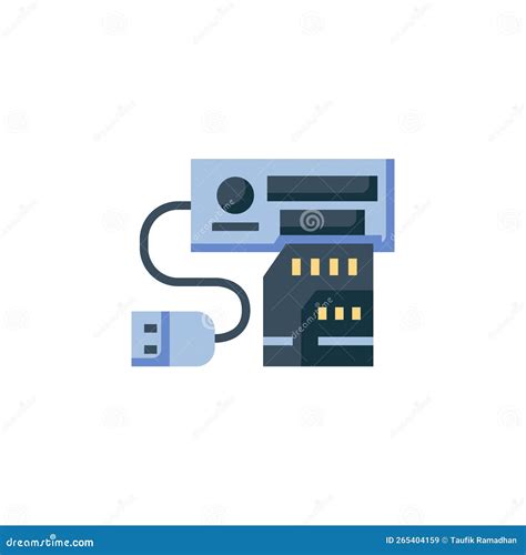 Card Reader Vector Icon Computer Component Icon Flat Style Perfect Use For Logo Presentation