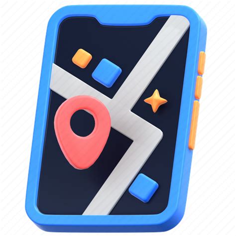 Map Mobile Map Map App Map Application Traveling 3d Illustration