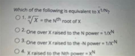 solved which of the following is equivalent to x1n nx2