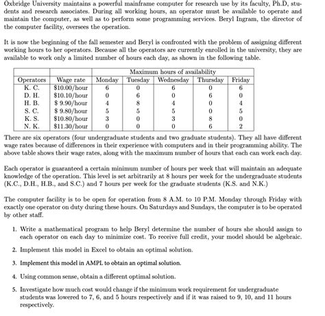 Solved Oxbridge University Maintains A Powerful Mainframe