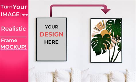 create highly realistic frame mockup for your photos and art by bibagi