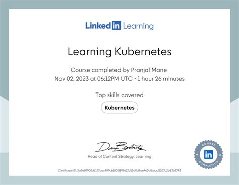 Pranjal Mane On Linkedin Certificate Of Completion