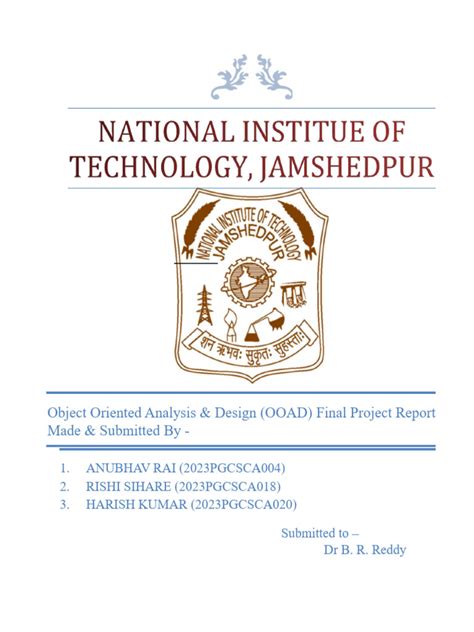 Object Oriented Analysis And Design Pdf