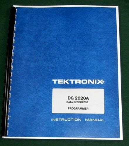 Tektronix Dg2020a Programmer Manual Comb Bound And Protective Covers Ebay