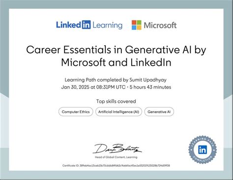 Generativeai Careeressentials Linkedinlearning Ai Microsoft